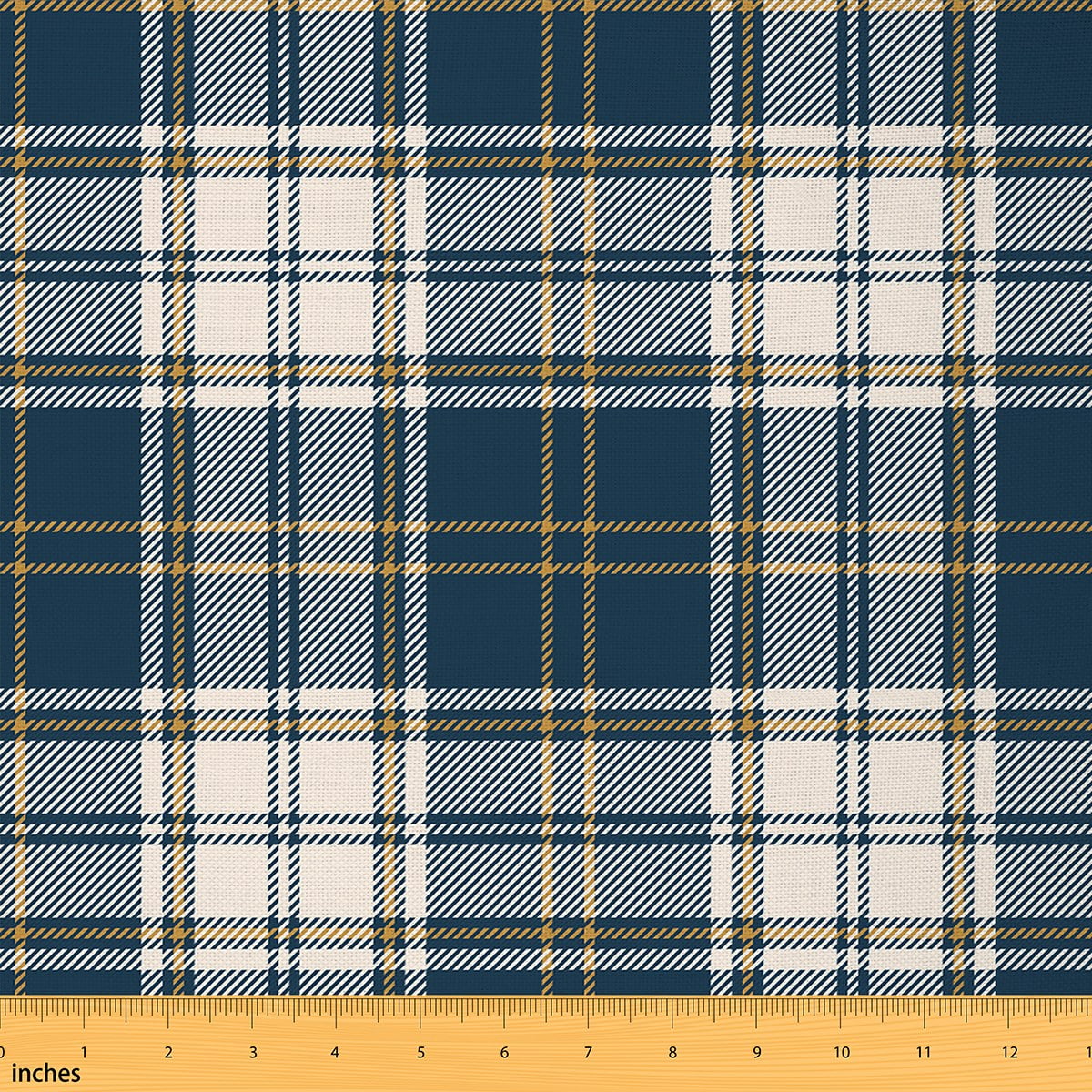 Buffalo Grid Upholstery Fabric by the Yard,Blue and White Plaid Fabric ...