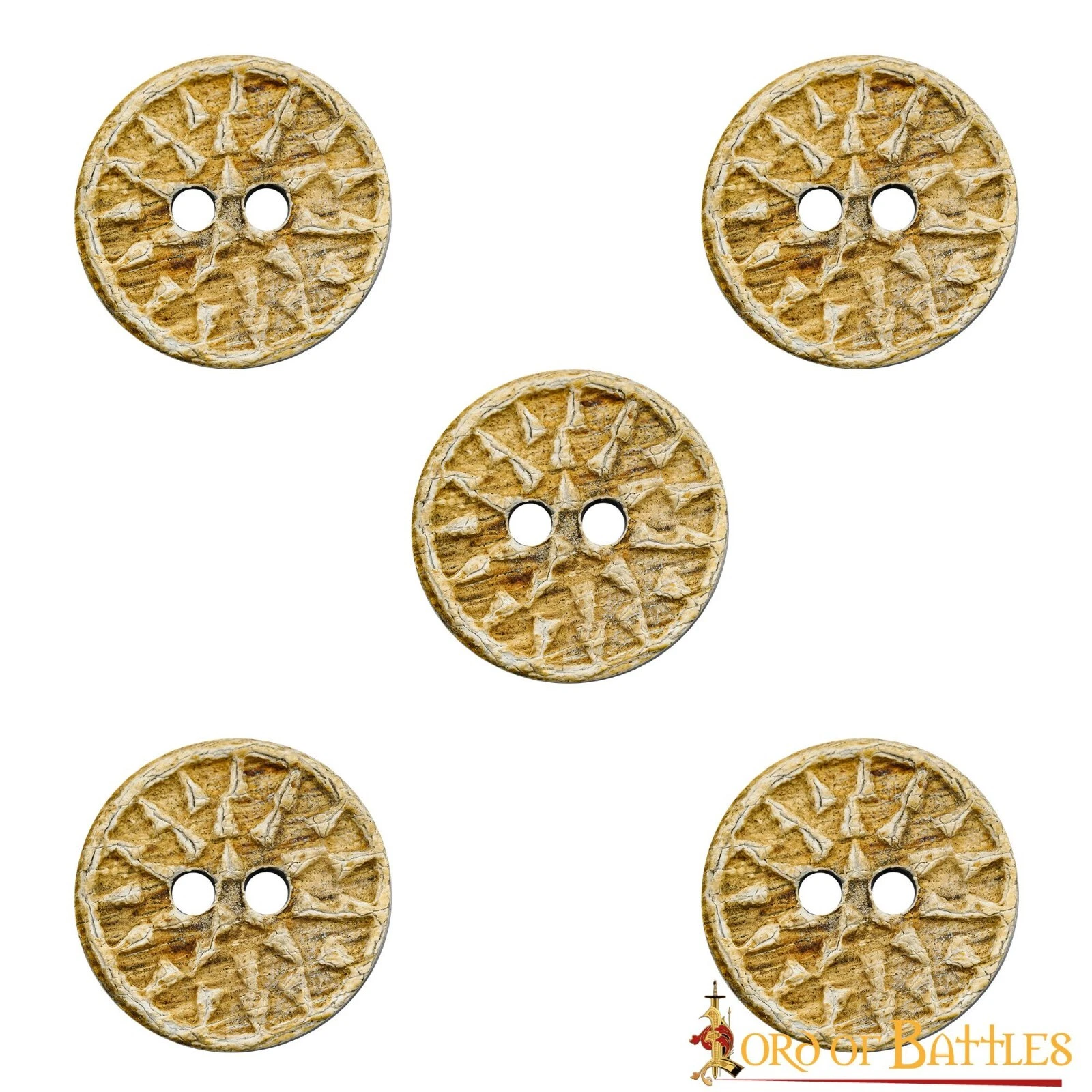 Buffalo Horn Buttons Handcrafted Medieval Diy Clothing Accessory Set Of ...