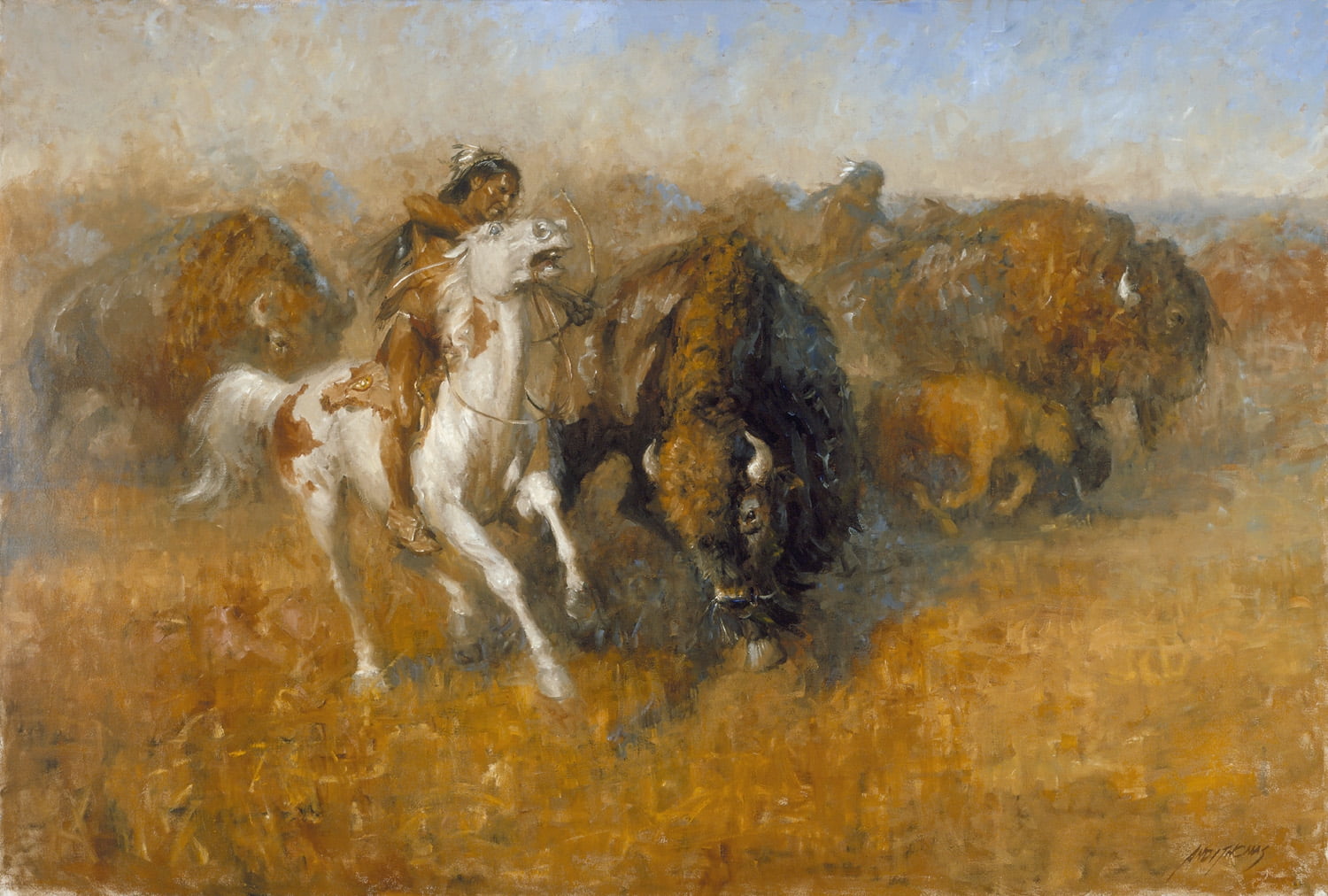 Buffalo Hunt by Andy Thomas - Canvas Giclee Ltd Ed Artist Proof 25 ...
