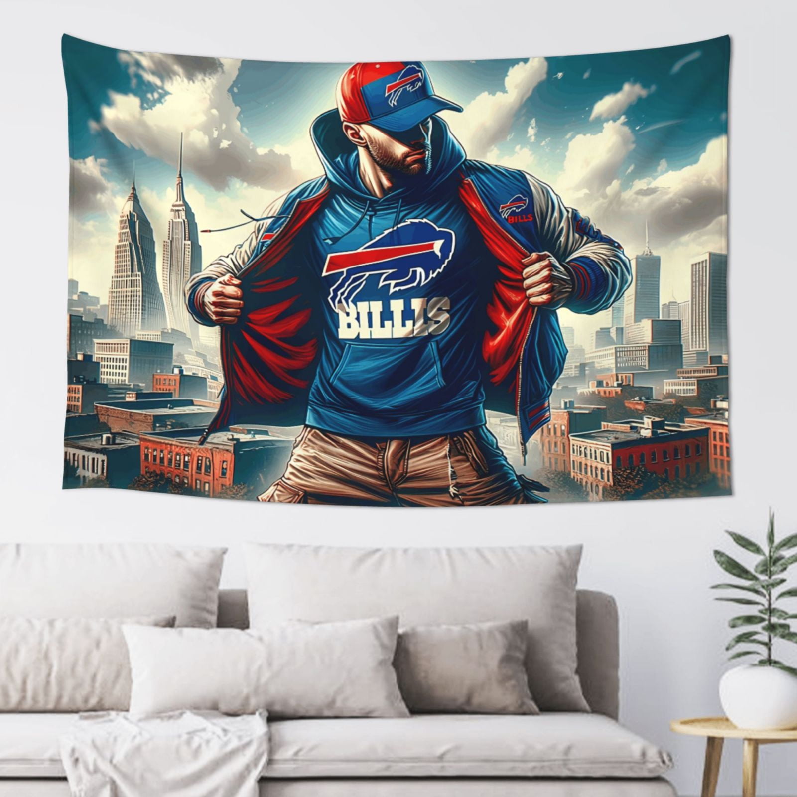 Buffalo Indoor Decorative Wall Tapestry 60x40 Inch, Football Team Theme ...