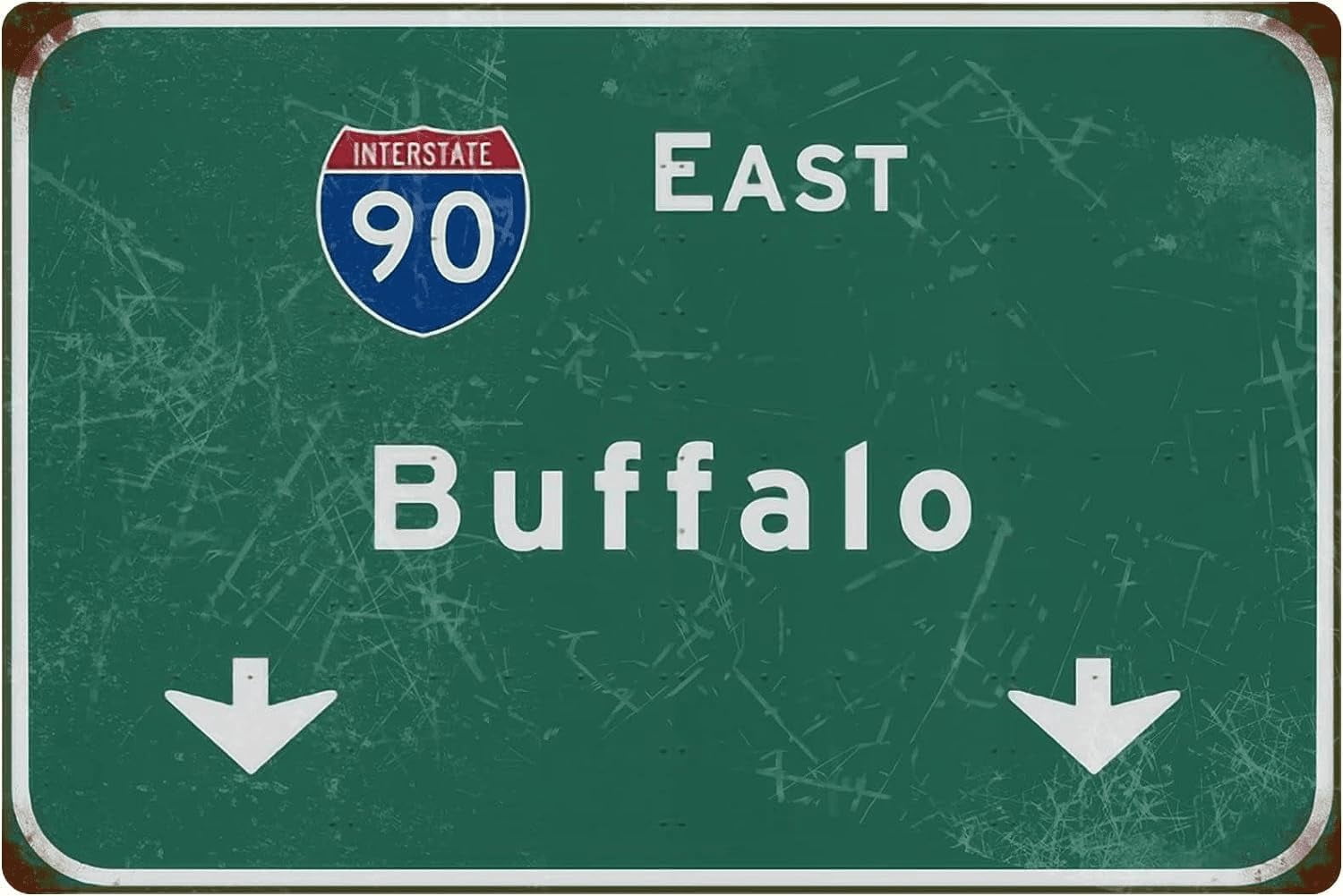 Buffalo Interstate 90 East Metal Highway Sign | Durable Rust-Free Metal ...
