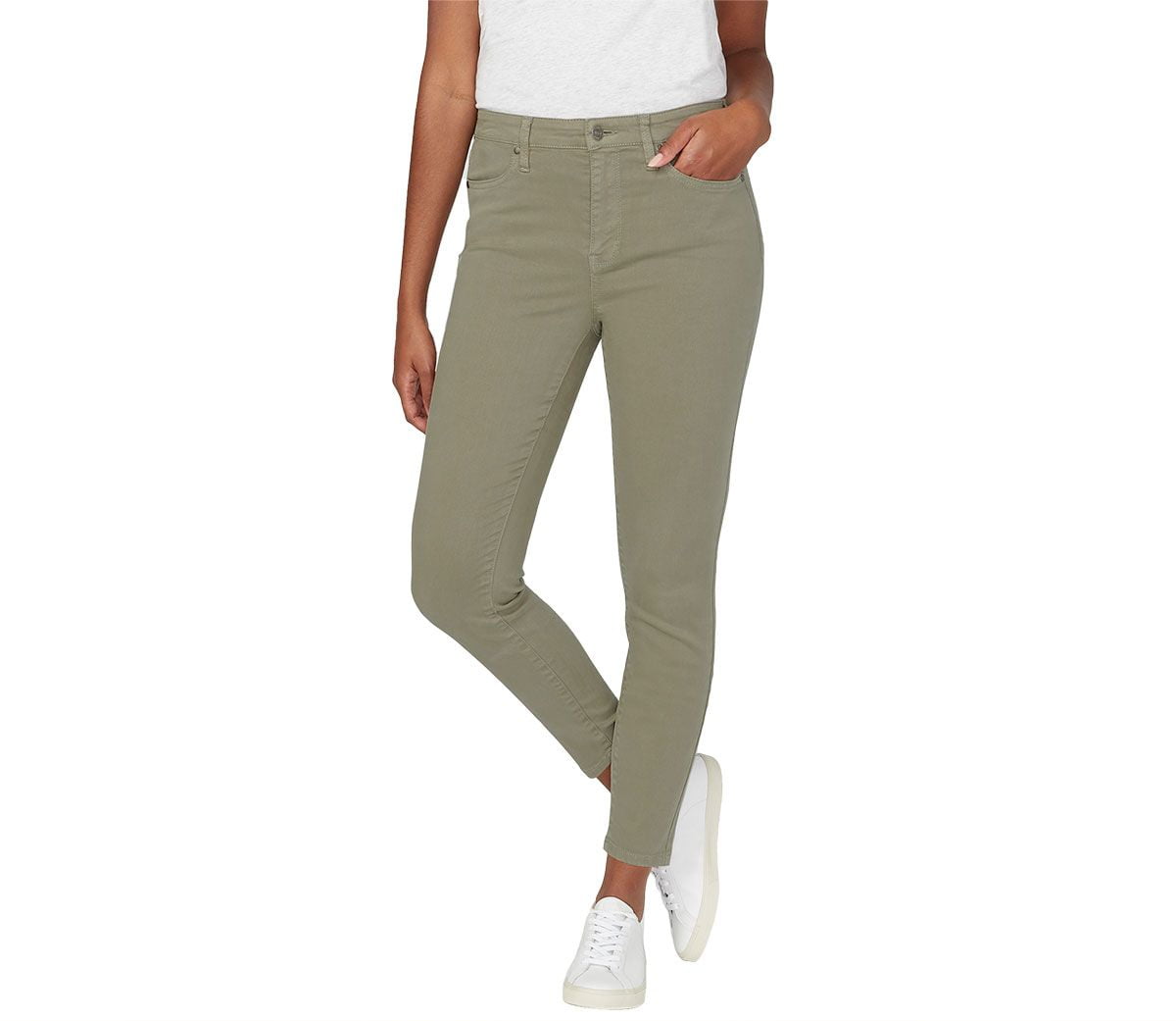 Buffalo Ladies' Jeans Tencel Blend High Rise Pants, Tea Leaf 12/32 ...
