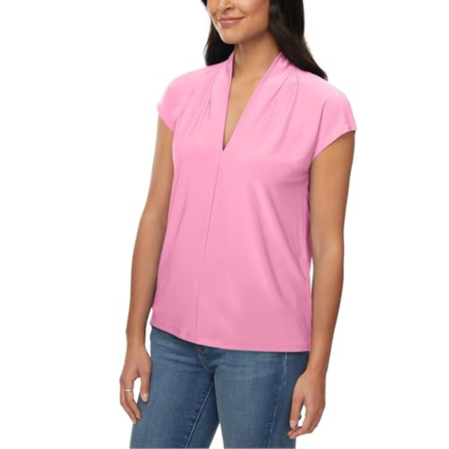 Buffalo Ladies' V-Neck Short Sleeve Blouse (1758488) - Walmart.com