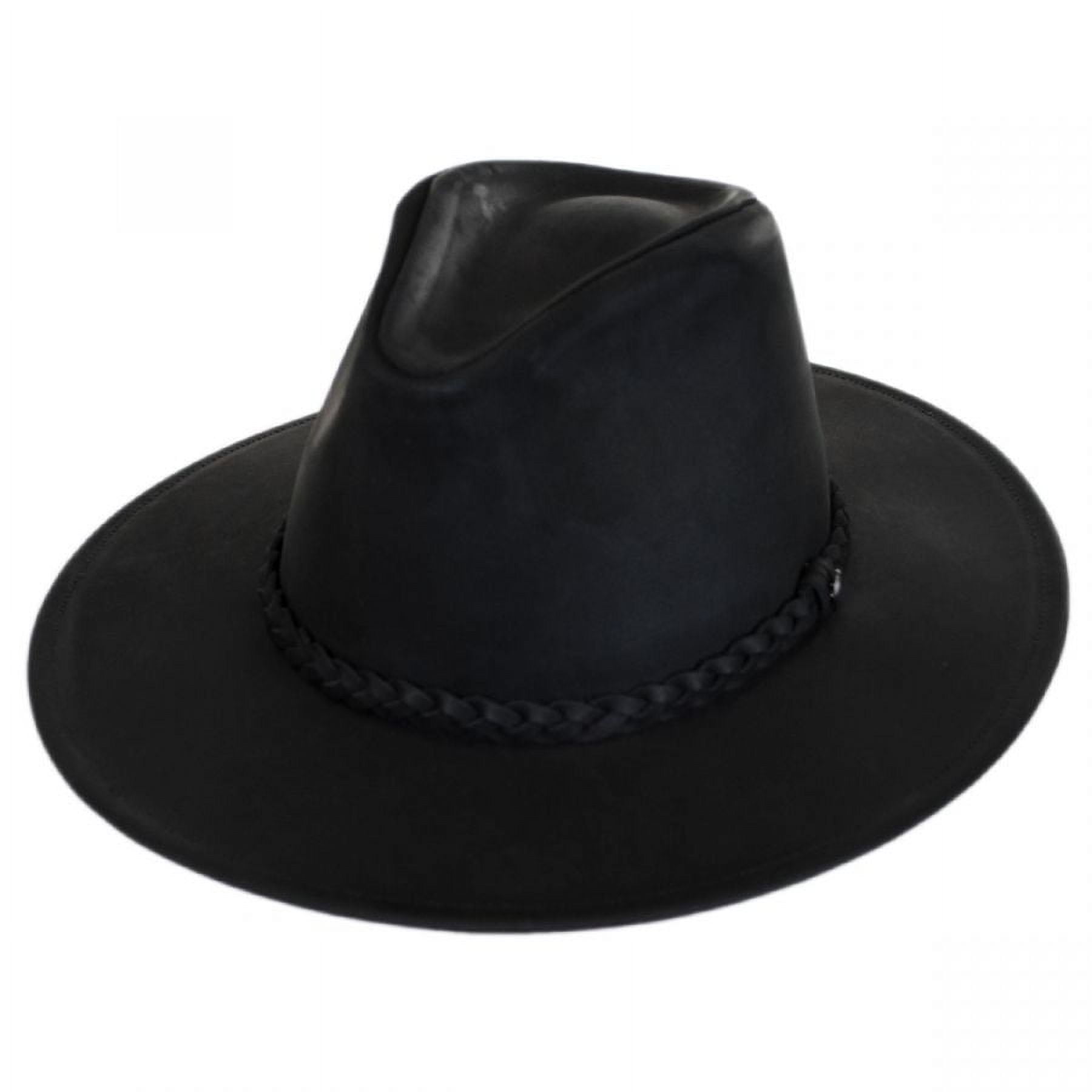 Buffalo Leather Western Hat - XXL - Black - Walmart.com