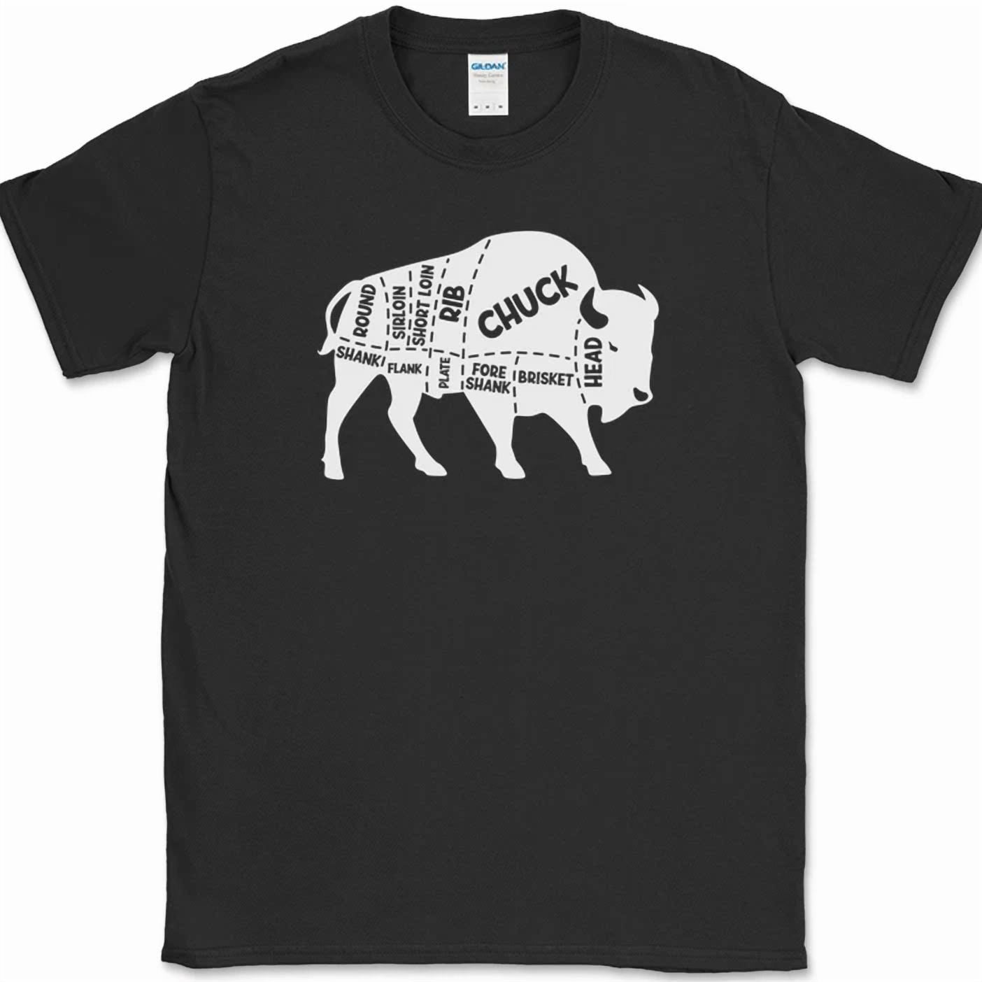 Buffalo Meat Cuts Butcher Funny BBQ Grilling Food Humor Gift Quote ...