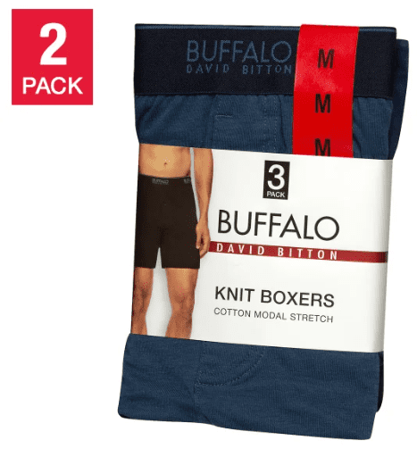 Buffalo Men's Knit Boxer, 3-pack (Blue Medium) - Walmart.com