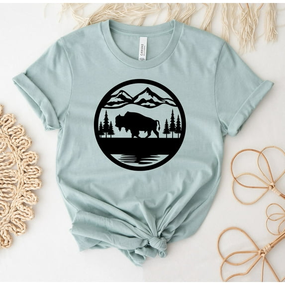 Buffalo Mountain T-shirt, Camping Shirt, Buffalo Mountain Forest ...