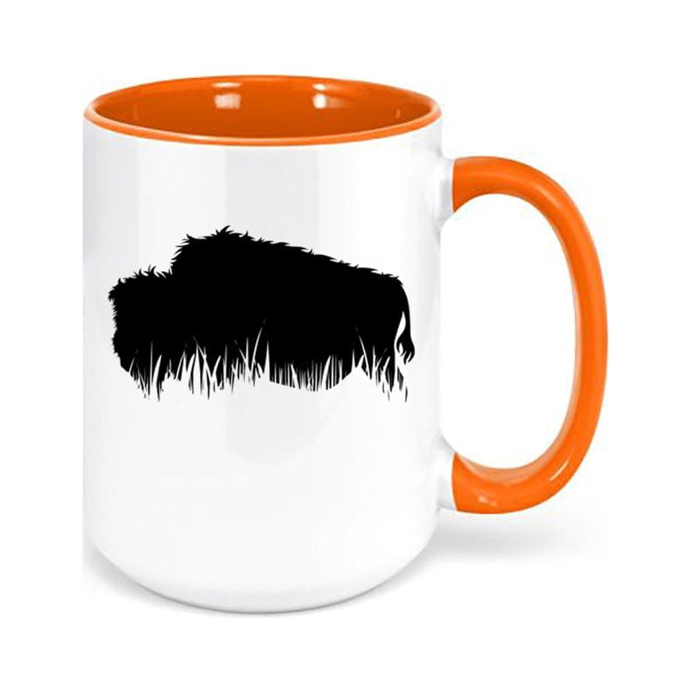 Buffalo Mug, Grass Buffalo, Bison Mug, Coffee Gift, Buffalo Coffee Cup ...