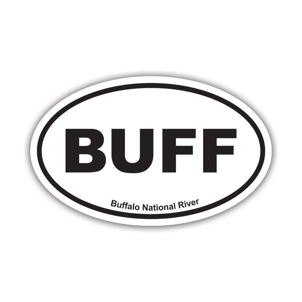 Buffalo National River BUFF Oval Sticker Decal - Self Adhesive Vinyl ...