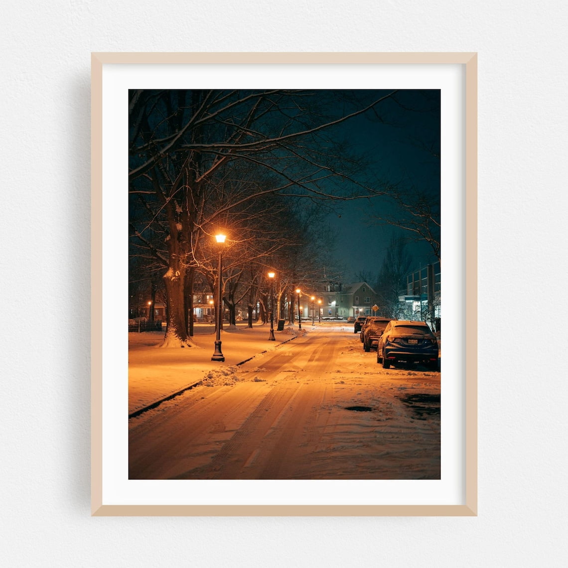 Buffalo New York Winter Snow Night Sky Street Photography Fine Scenic ...