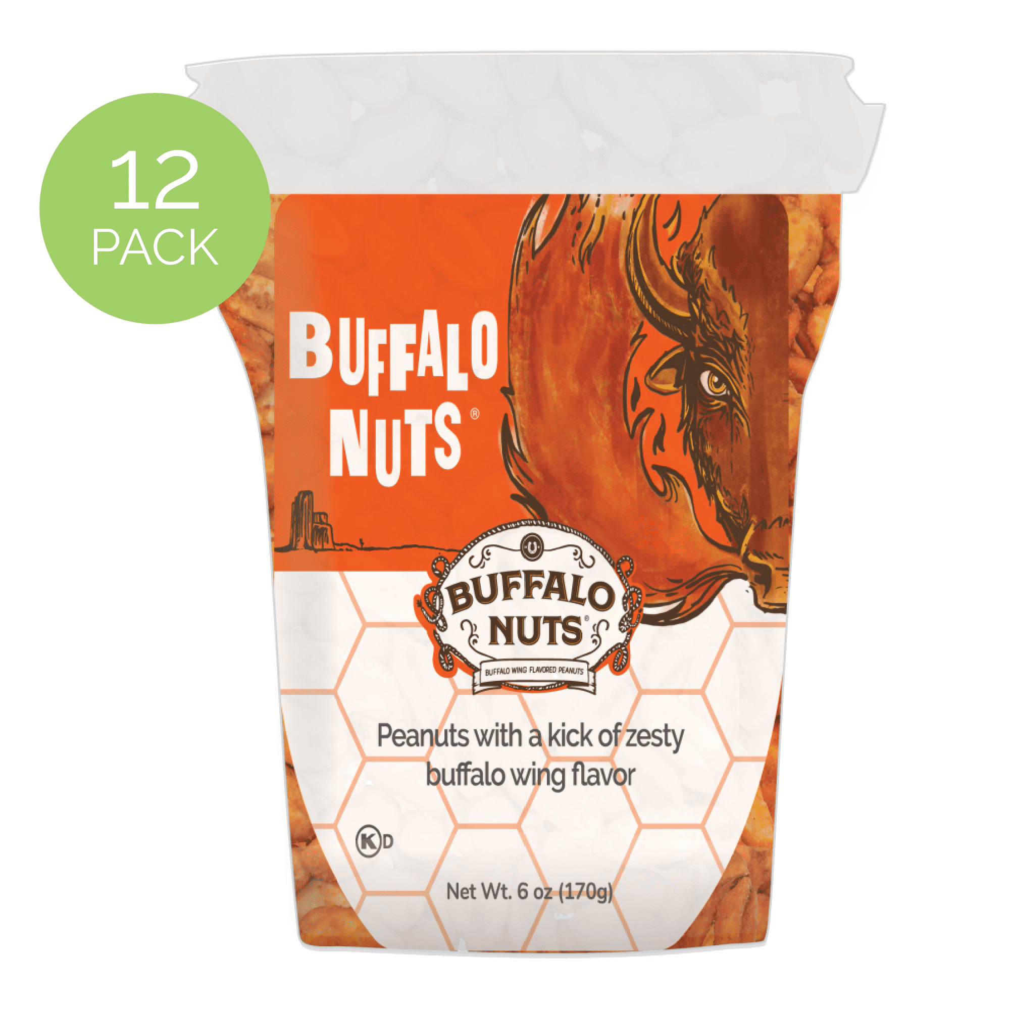 Buffalo Nuts Grabeez Spicy Snacks, Zesty Buffalo Wing Flavor, 6oz, 12 ...