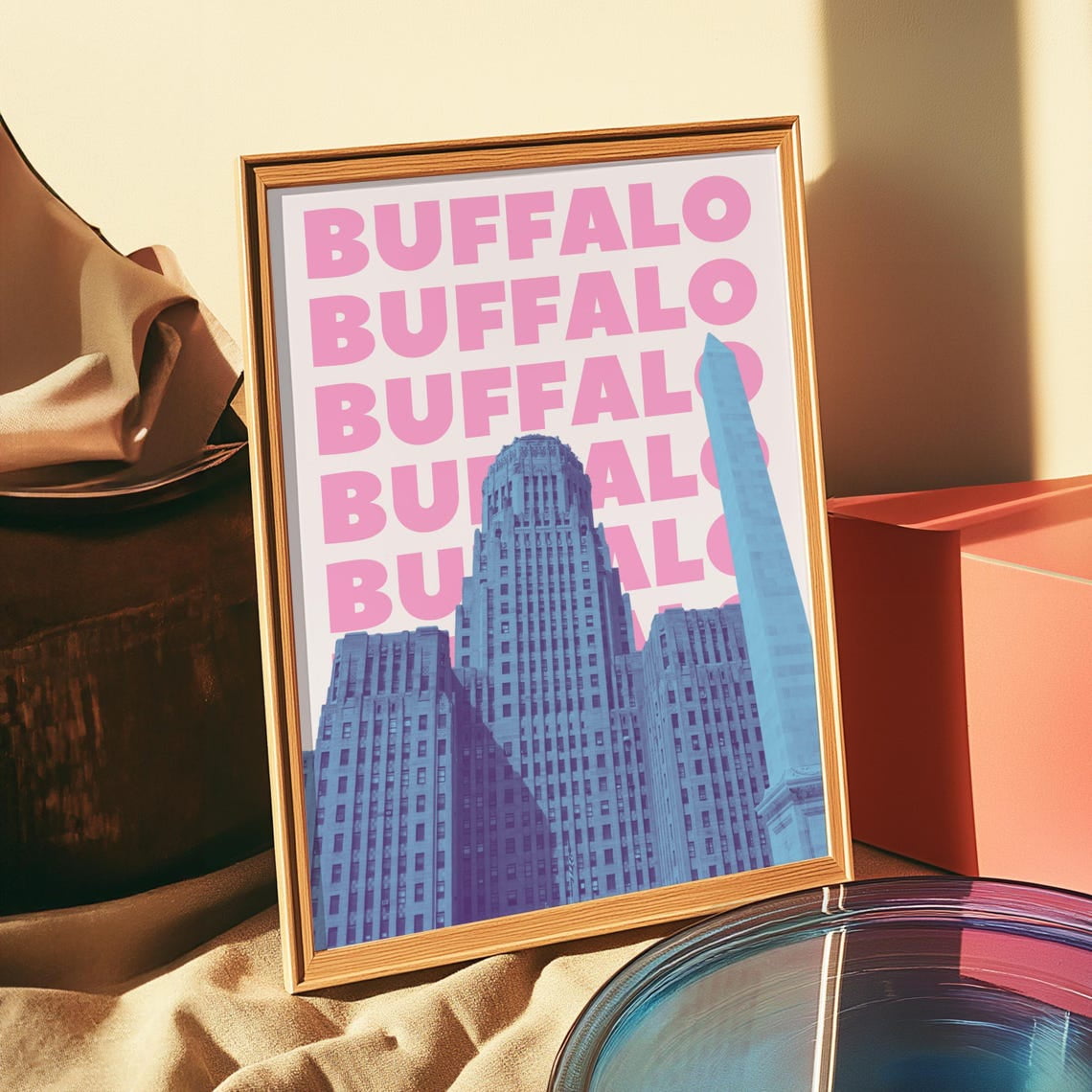 Buffalo Ny Wall Art Print New York Art Print Preppy Buffalo Ny Wall ...