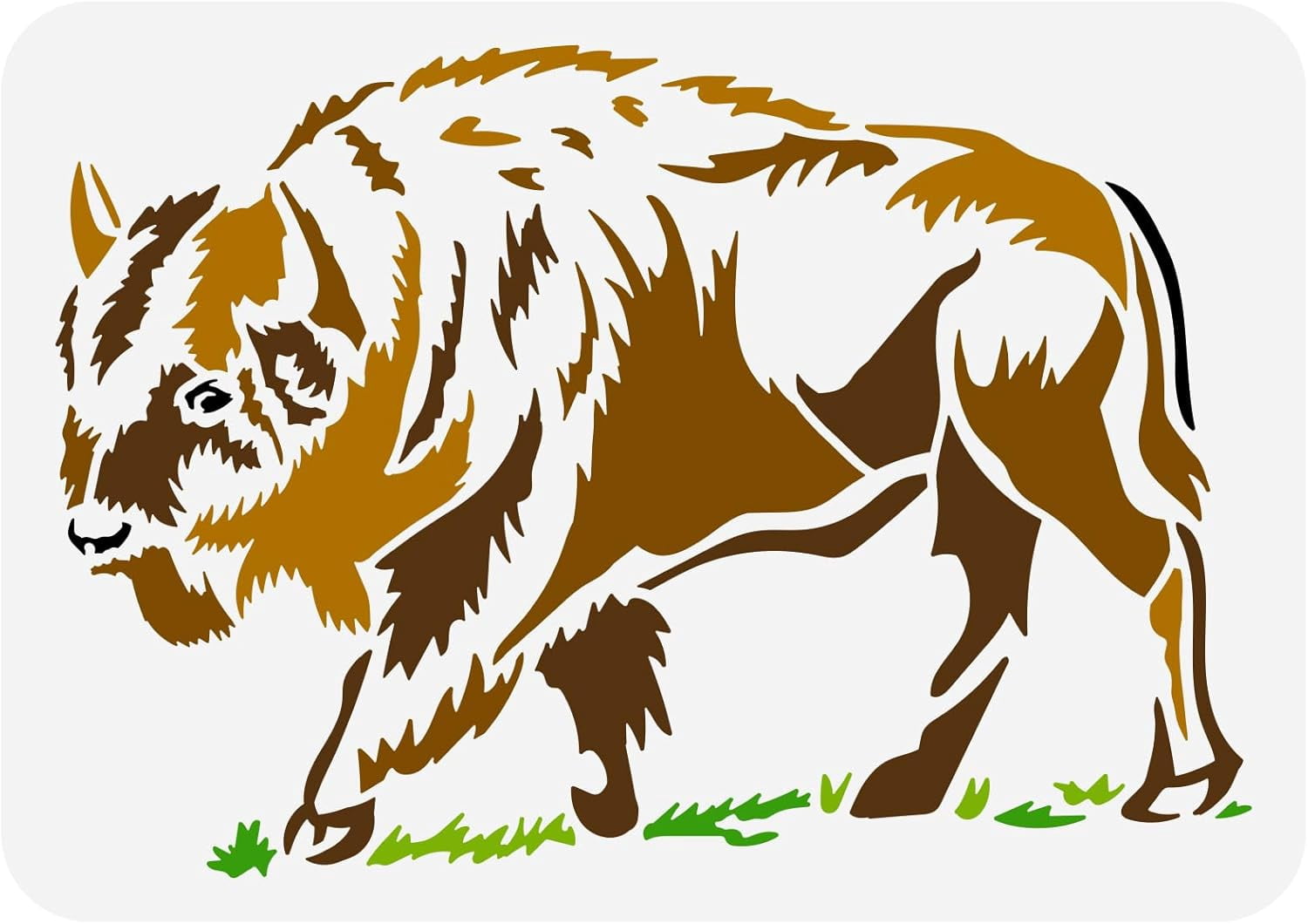 Buffalo Painting Stencil 11.7x8.3inch Large Cattle Drawing Template ...