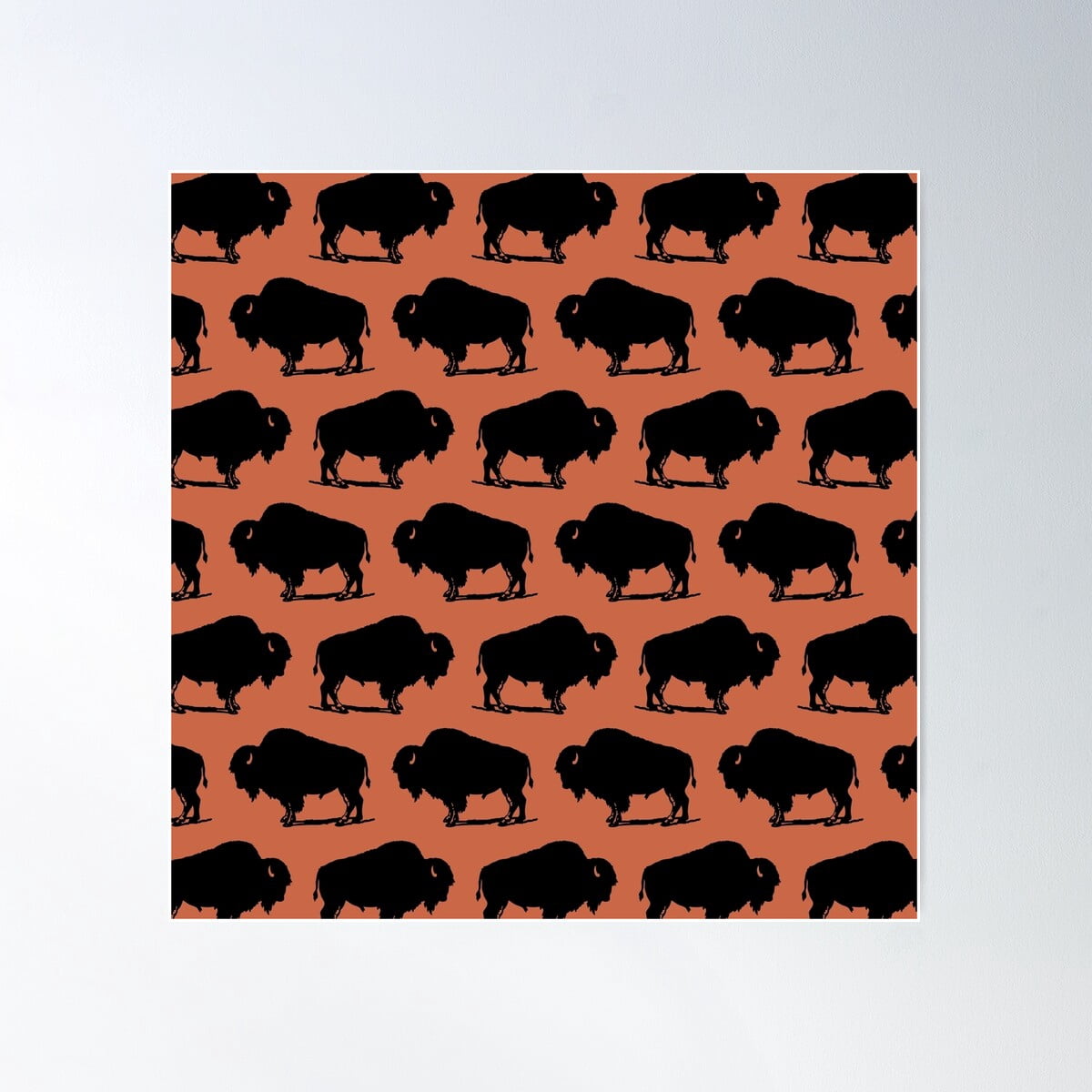 Buffalo Pattern 260 Poster Wall Art, Modern Wall Decor For Living Room ...