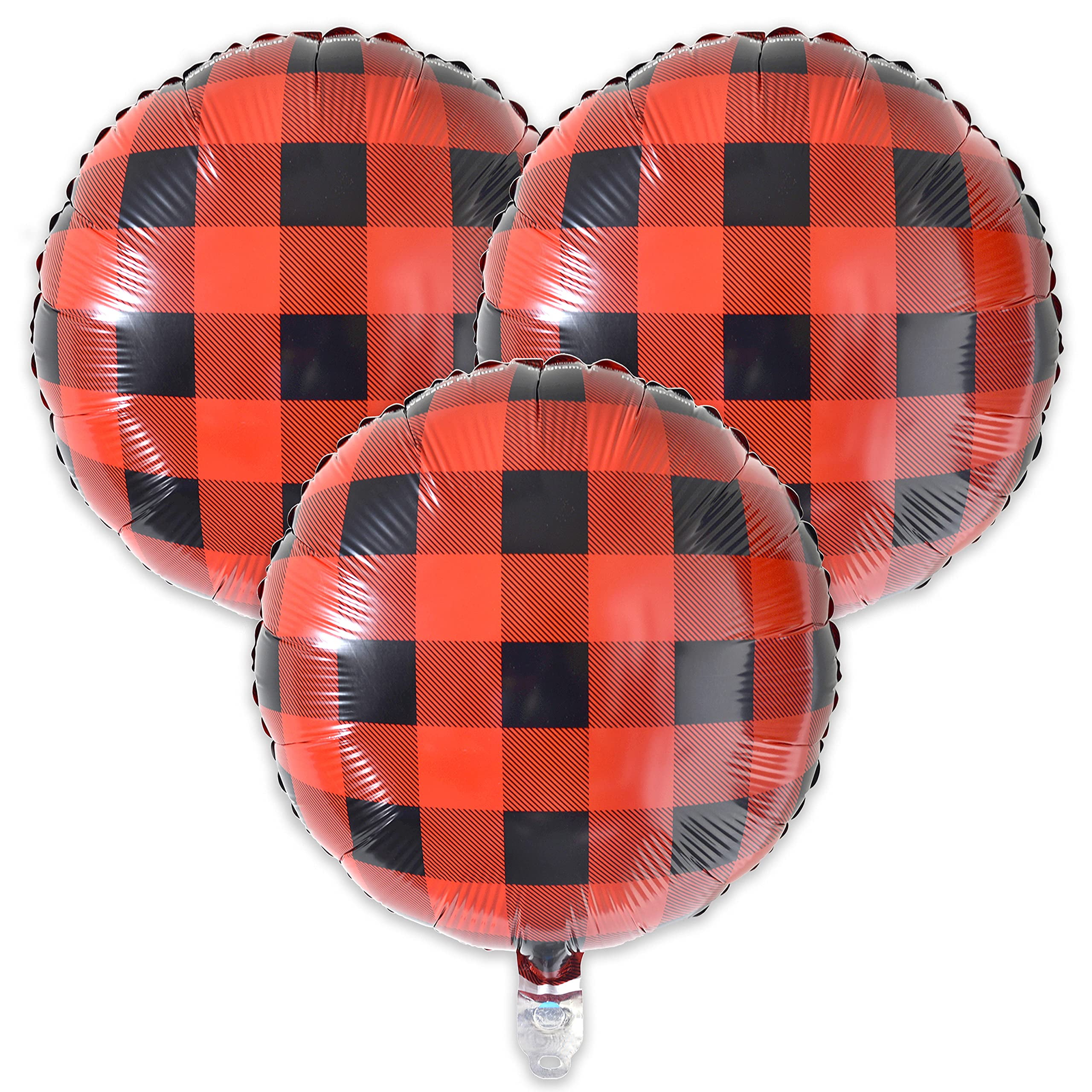 Buffalo Plaid Balloons 3 Pack 18 Inch H2FSDMylar for Buffalo Plaid ...