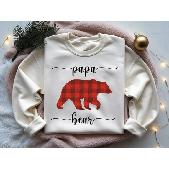 Buffalo Plaid Bear Family Season Shirts, Family Bear T-Shirts, Papa ...