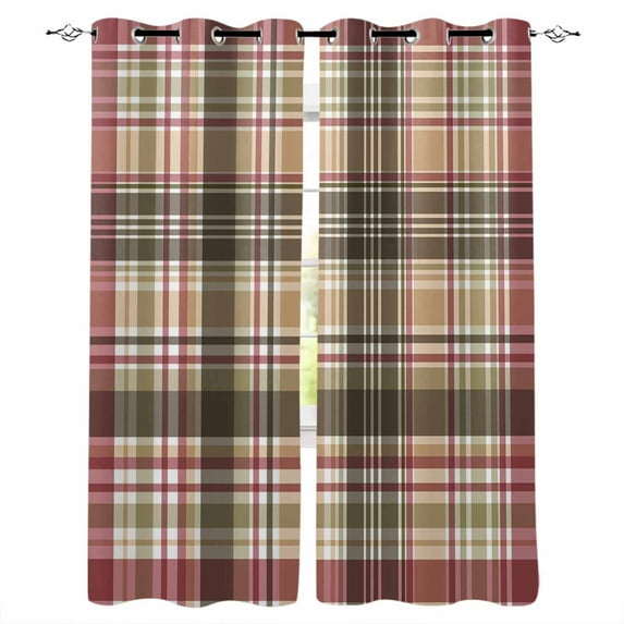 Buffalo Plaid Blackout Curtains 54 Inches Long, Modern Farmhouse ...
