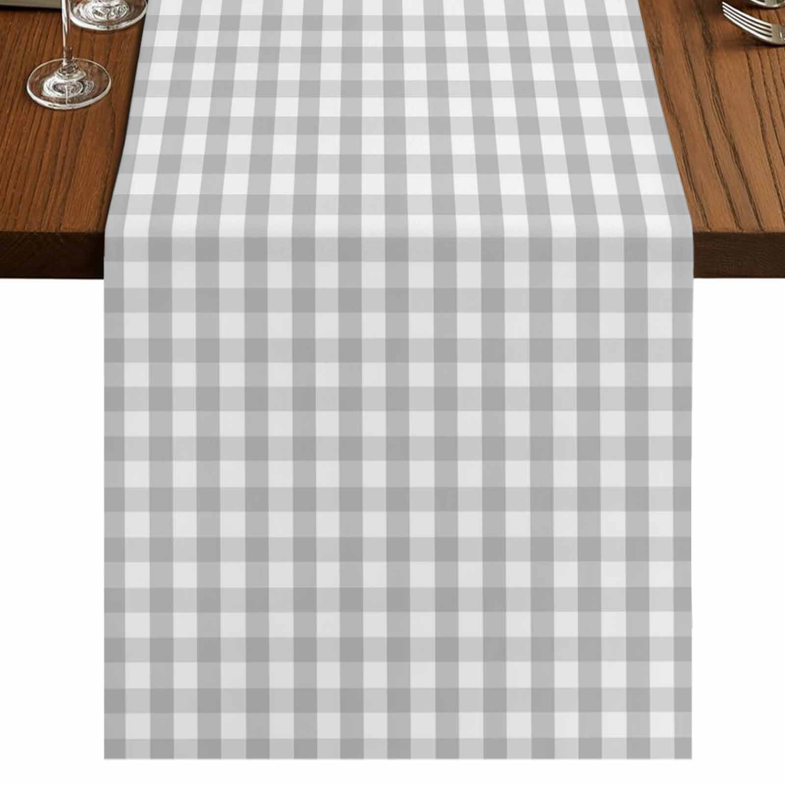 Buffalo Plaid Burlap Cotton Table Runner 13x72 Inches Long, Farmhouse ...
