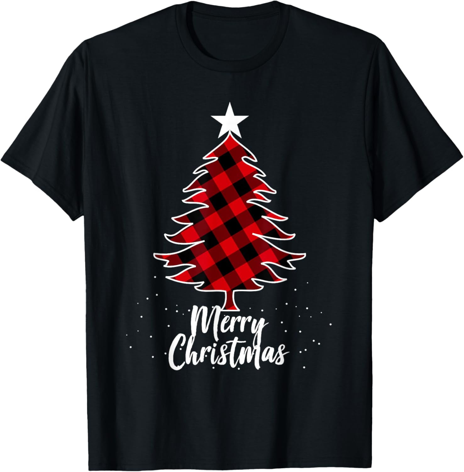 Buffalo Plaid Christmas Tree Tee for Mom Dad and Kids T-Shirt - Walmart.com