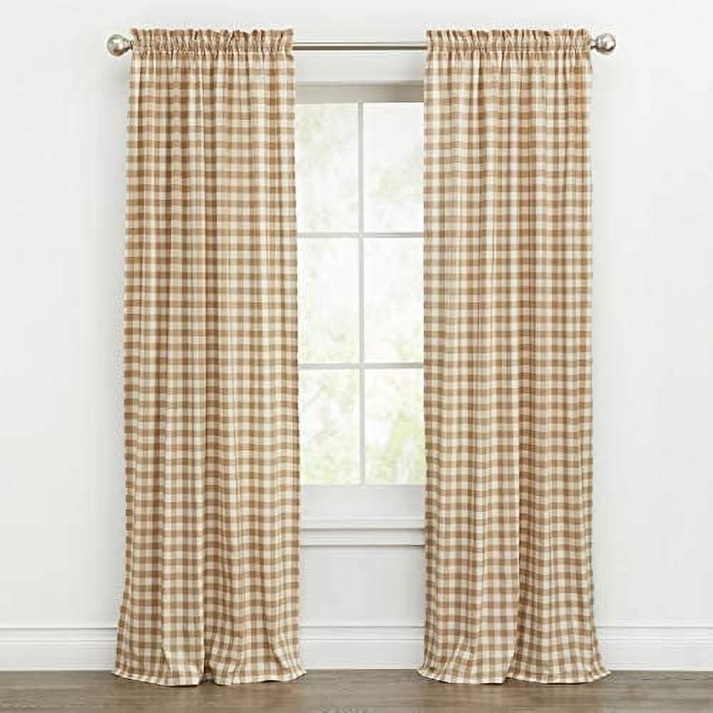 Buffalo Plaid Drapes, Classic Country Plaid Gingham Checkered Design ...