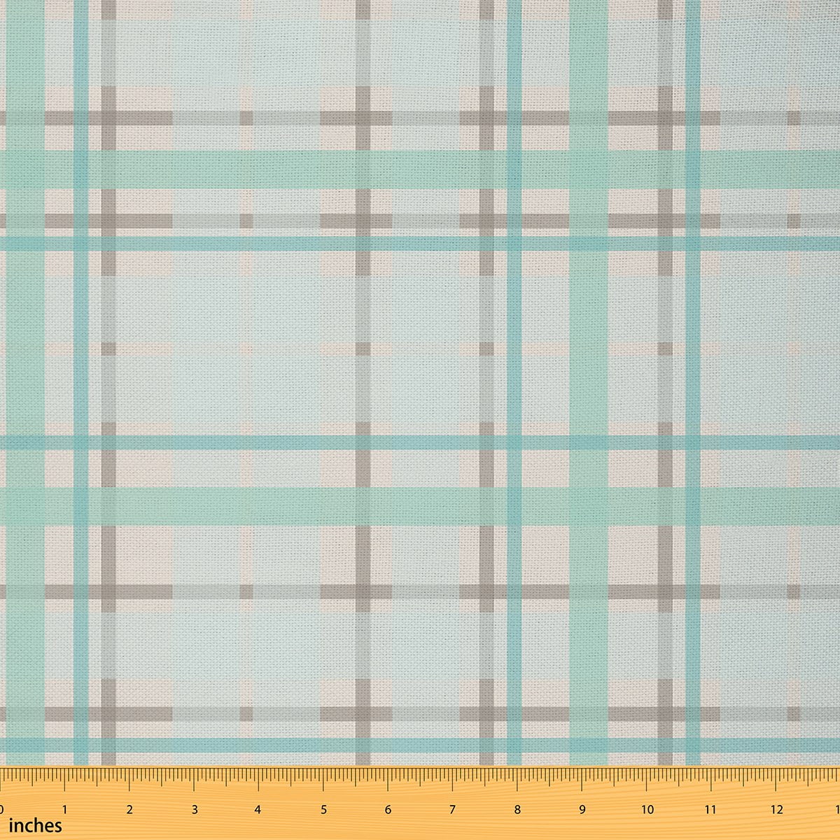 Buffalo Plaid Fabric by the Yard,Mint Green White Upholstery Fabric for ...