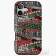 Buffalo Plaid Glitter Green Red Silver Black Christmas Pattern Case for ...