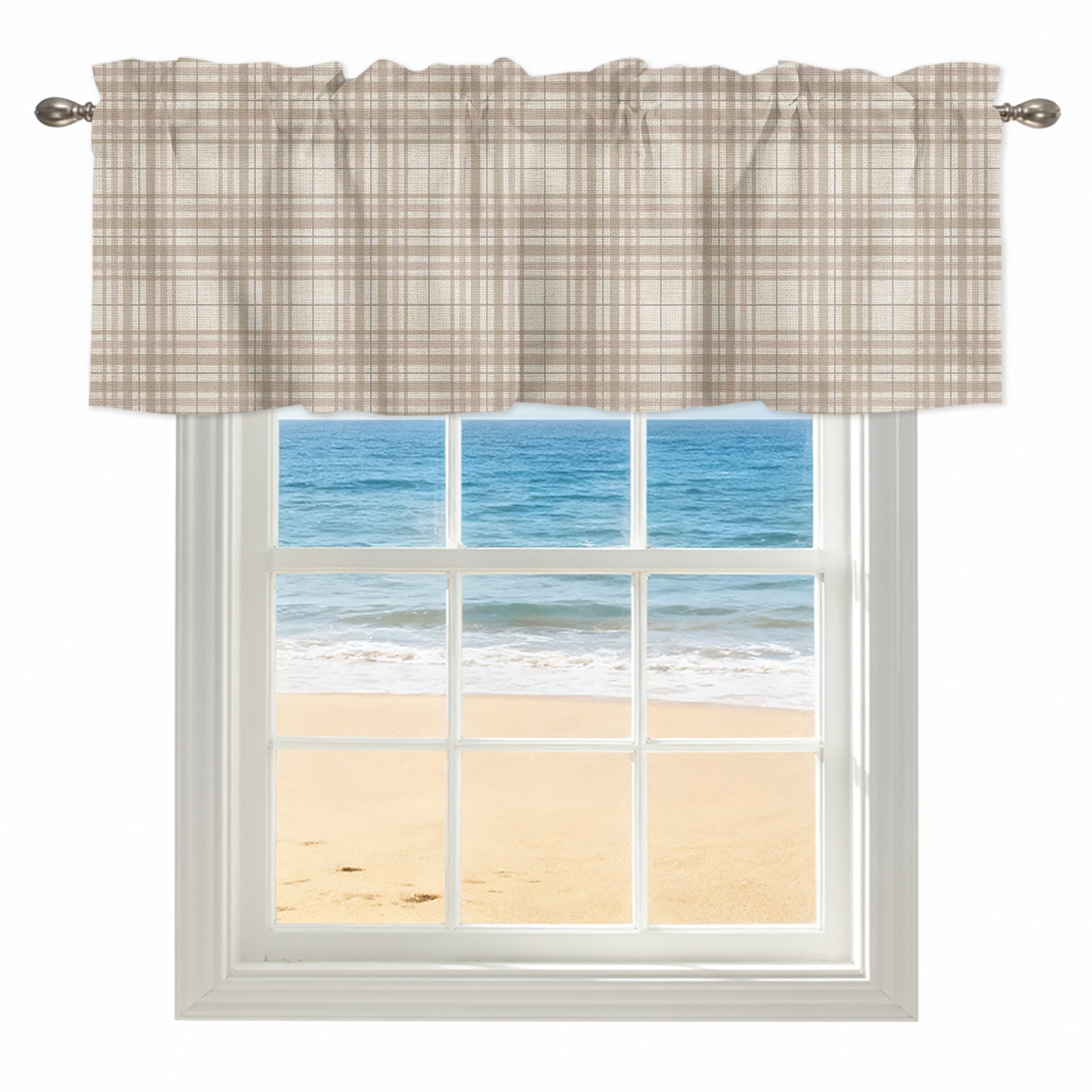 Buffalo Plaid Kitchen Valances for Windows 42x18 Inch Kitchen Curtains ...