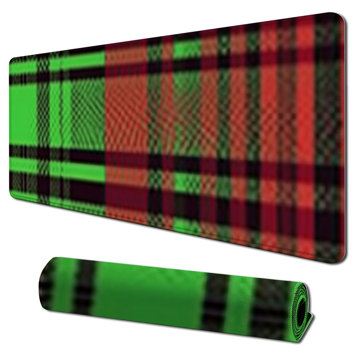 Buffalo Plaid Love and Gnome Large Gaming Mouse Pad Desk Keyboard Pad ...