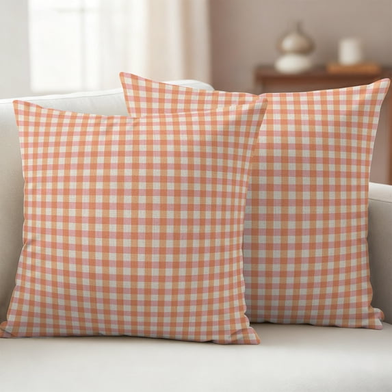 Buffalo Plaid Outdoor Waterproof Throw Pillow Covers 20x20 Set of 2 ...