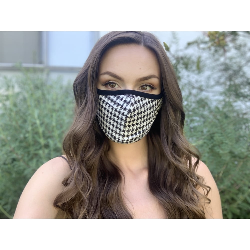 Buffalo Plaid Pattern Women's Reusable Fashion Cloth Face Mask with ...