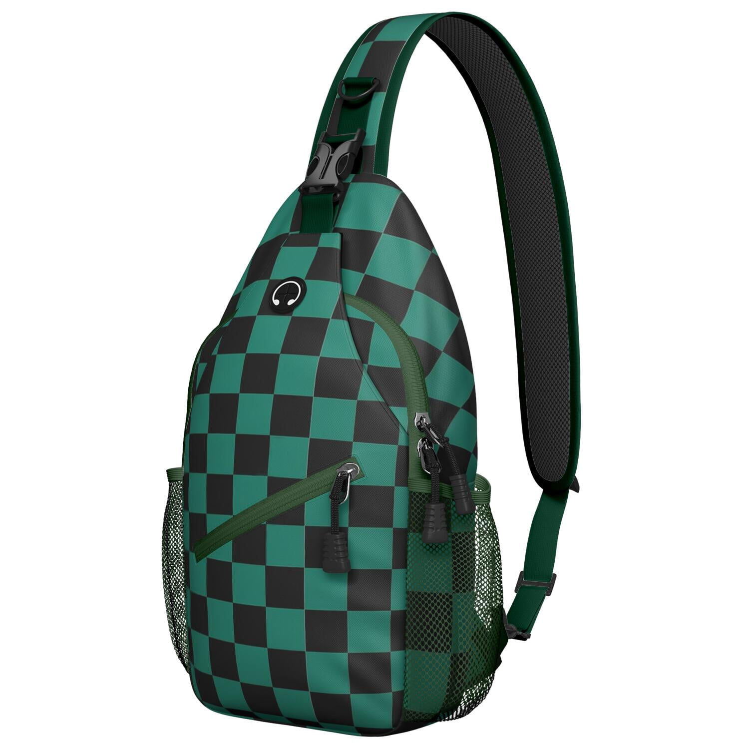 Buffalo Plaid Print Travel Sling Backpack, Durable and Lightweight ...