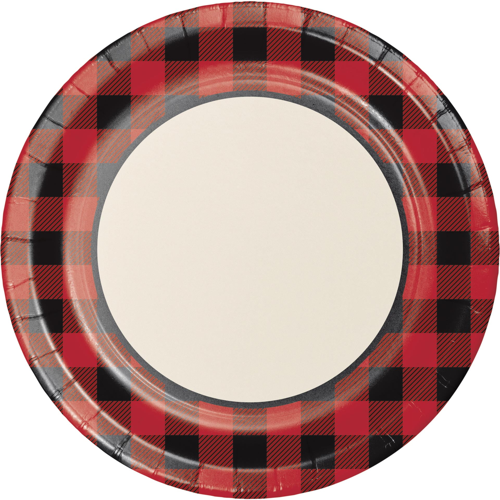 Buffalo Plaid Round Paper Banquet Plates 8 Count for 8 Guests - Walmart.com