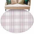 Buffalo Plaid Round Rug 6ft Washable Circle Kitchen Rugs Non Slip Dusty ...
