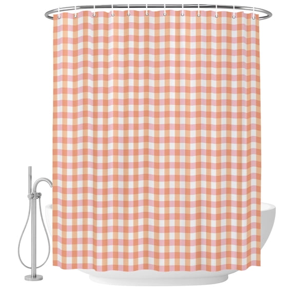Buffalo Plaid Shower Curtains for Bathroom, Waterproof Fabric Bath ...