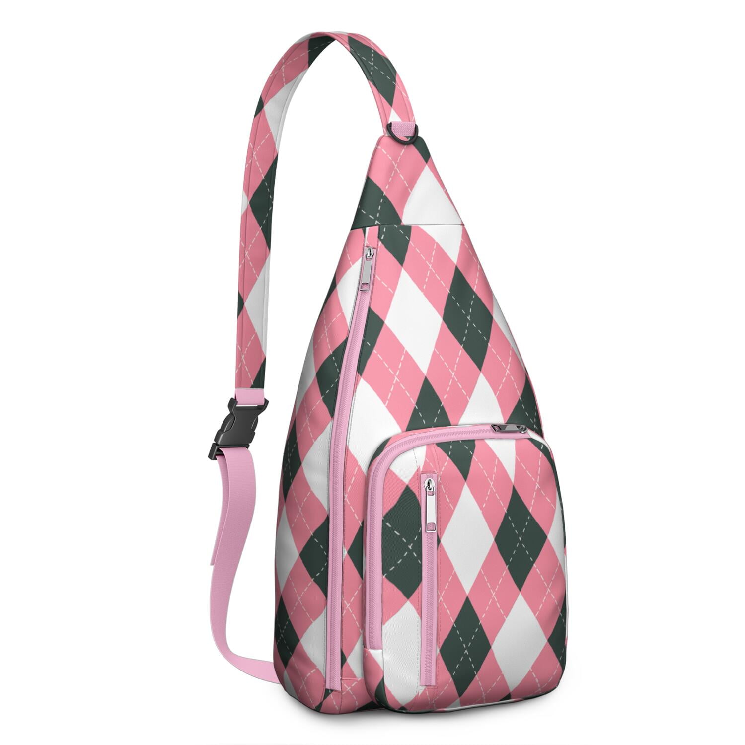 Buffalo Plaid Sling Bag - Classic Red and Black Checkered Crossbody ...