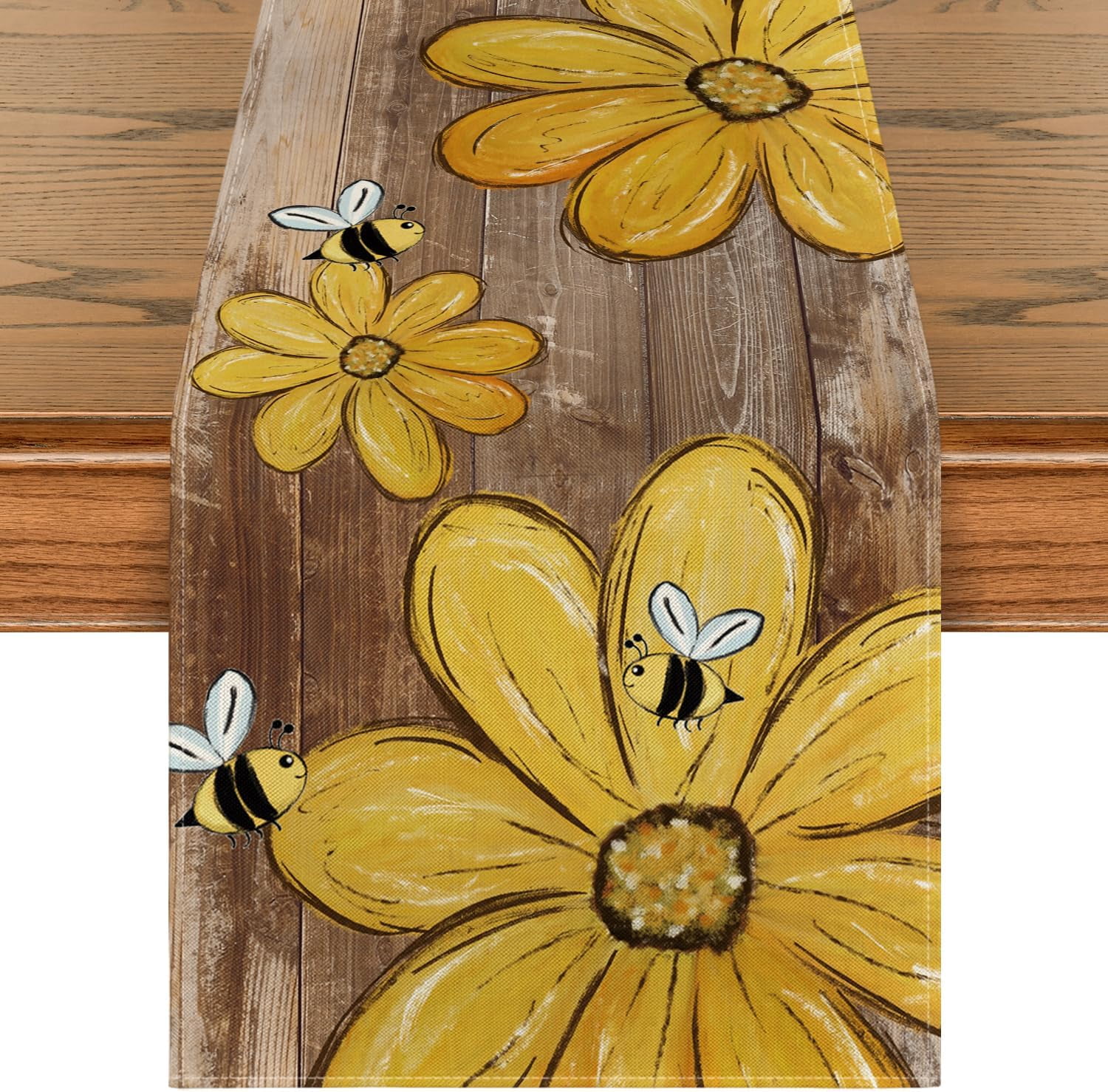 Buffalo Plaid Sunflower Vase Sunshine Summer Table Runner, Spring ...