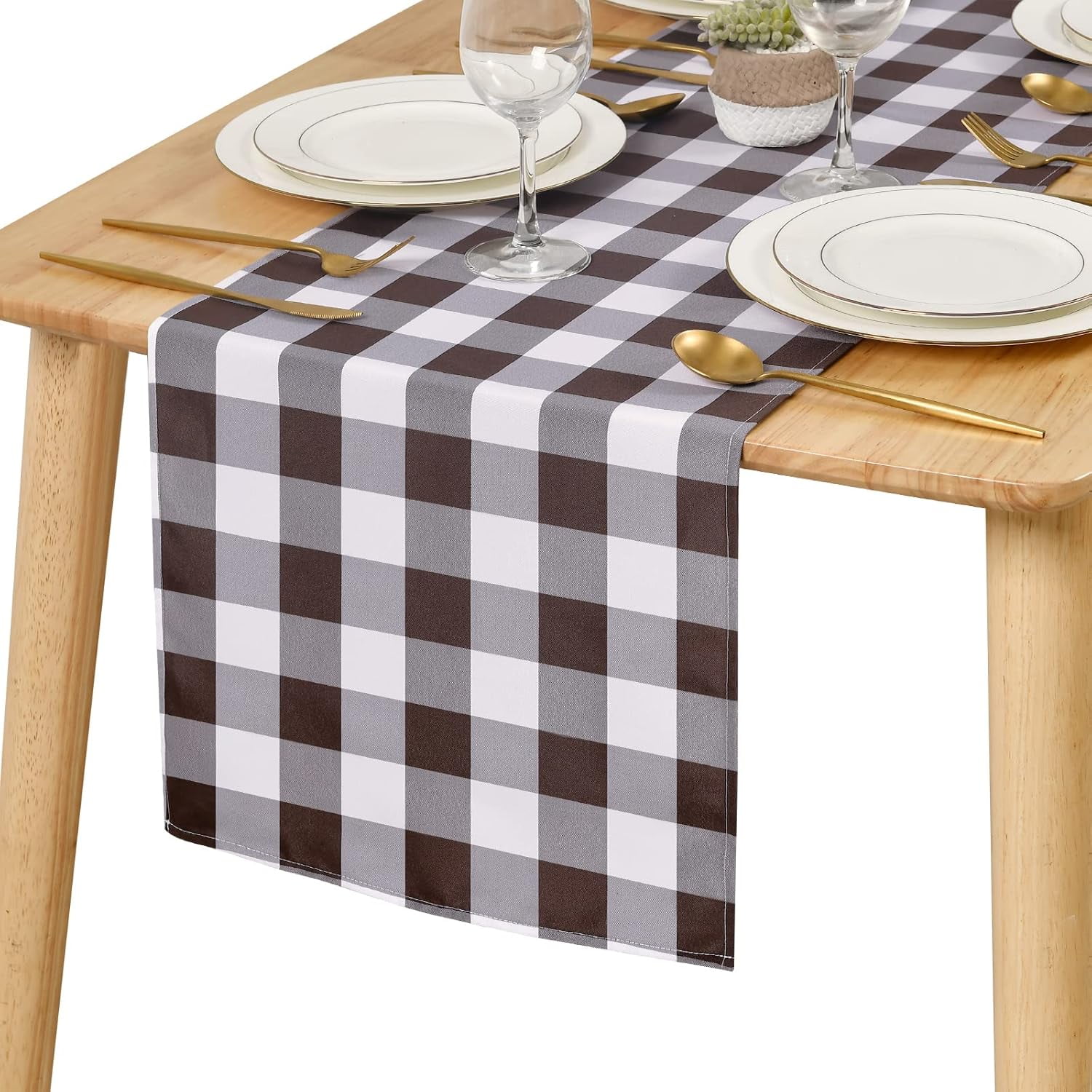 Buffalo Plaid Table Runner, Classic Farmhouse Tabletop Collection ...