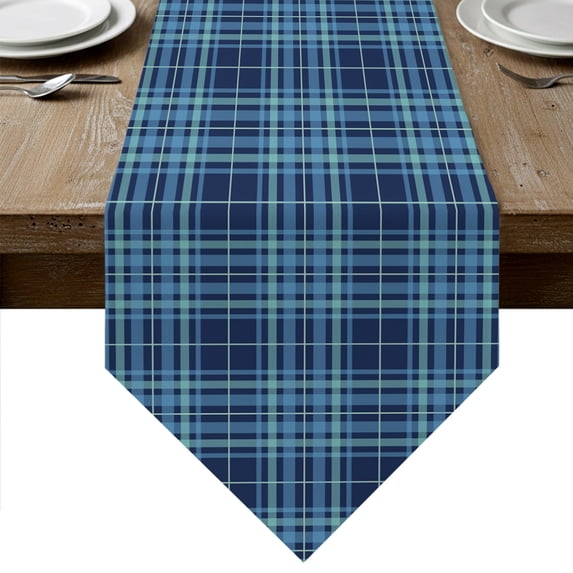 Buffalo Plaid Table Runner Linen Burlap Table Runner 72 Inches Long ...