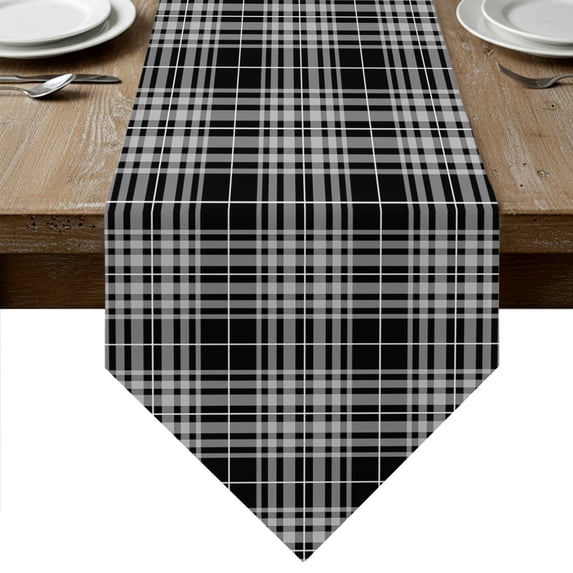 Buffalo Plaid Table Runner Linen Burlap Table Runner 90 Inches Long ...