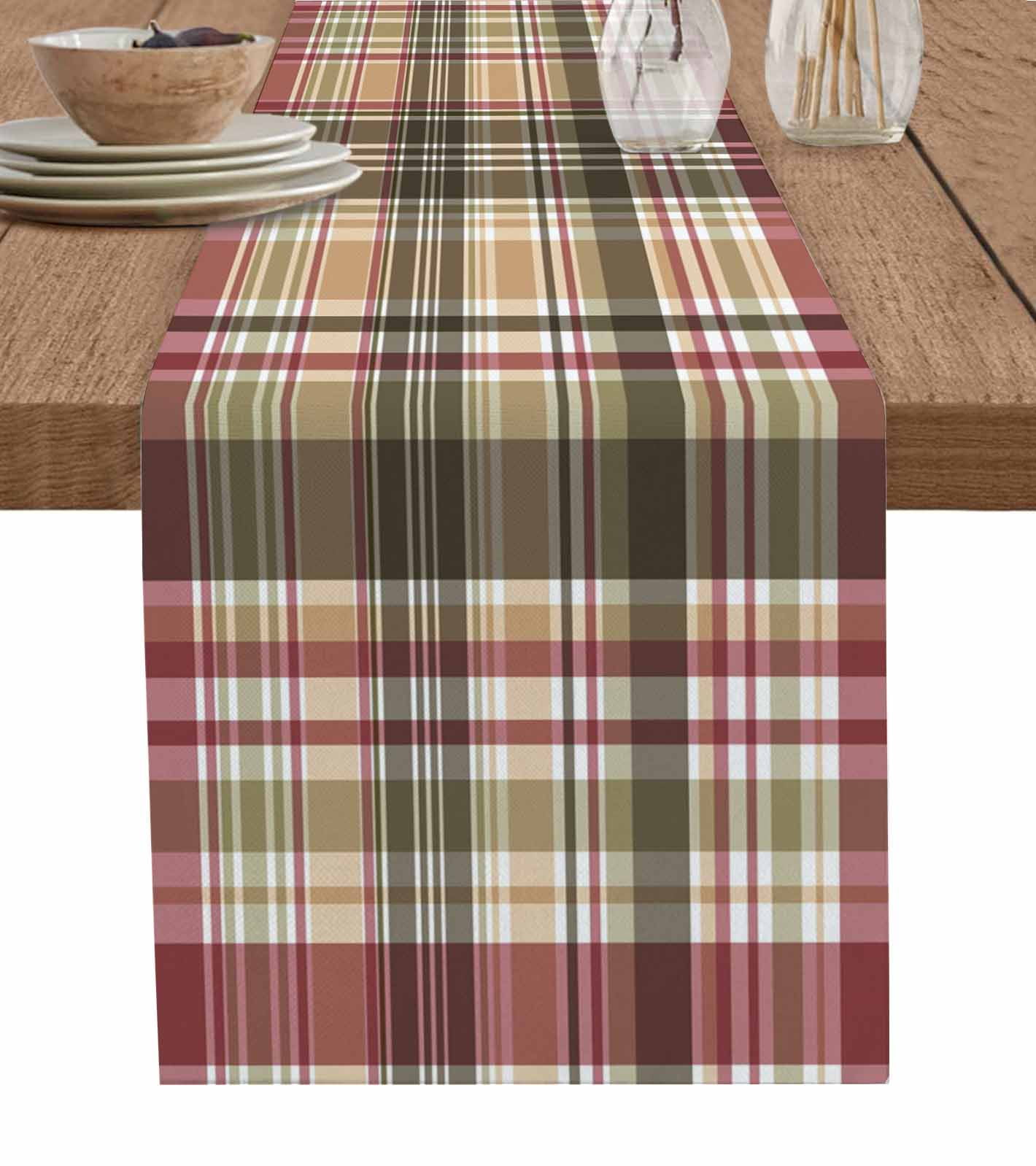 Buffalo Plaid Table Runner Modern Farmhouse Colorful Checkered Tablerunners 13 x 72 Inch, Table ...