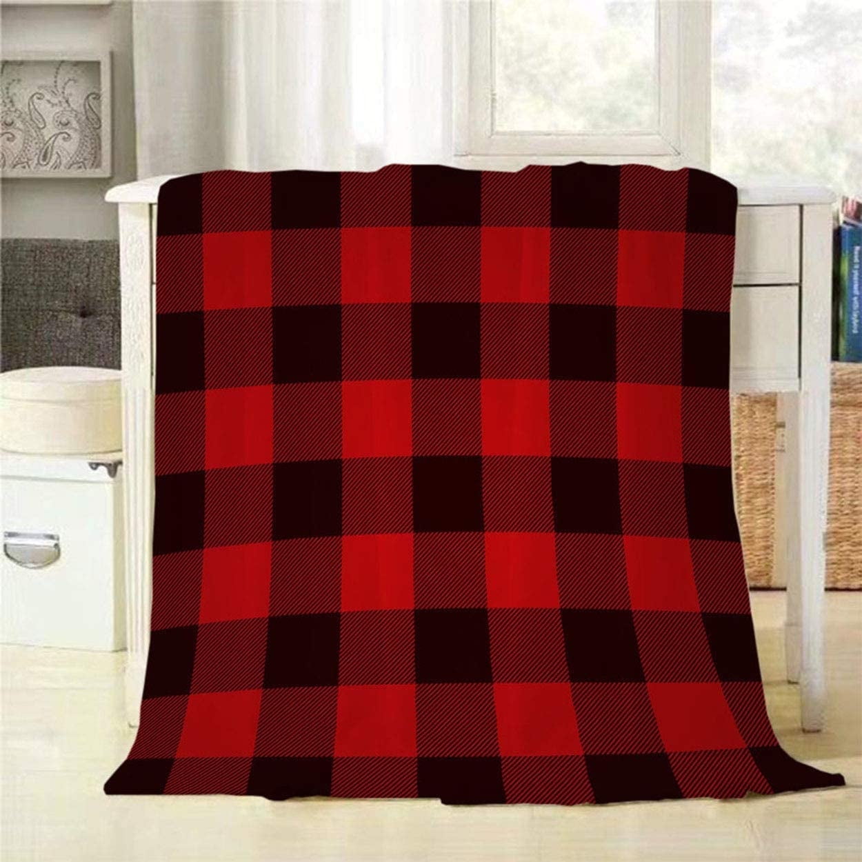 Buffalo Plaid Throw Blanket Classic Lumberjack Plaid Pattern in Red and ...