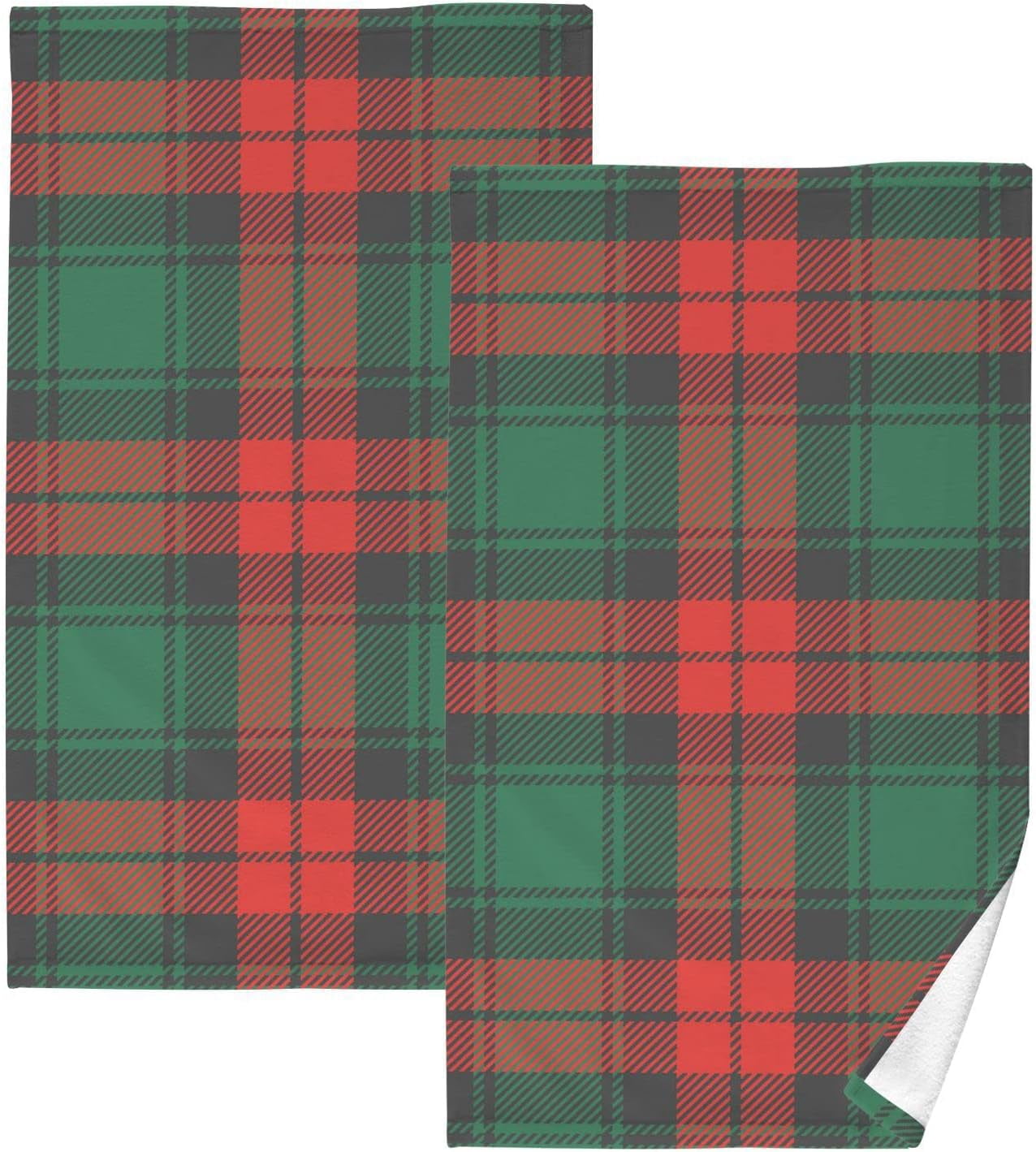 Buffalo Plaid Towels Set of 2, Super Soft Absorbent Hand Towel ...