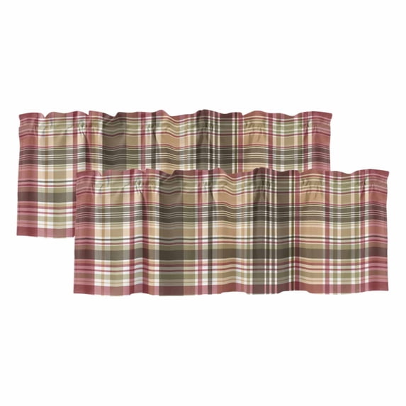 Buffalo Plaid Valances for Windows, Modern Farmhouse Colorful Checkered ...