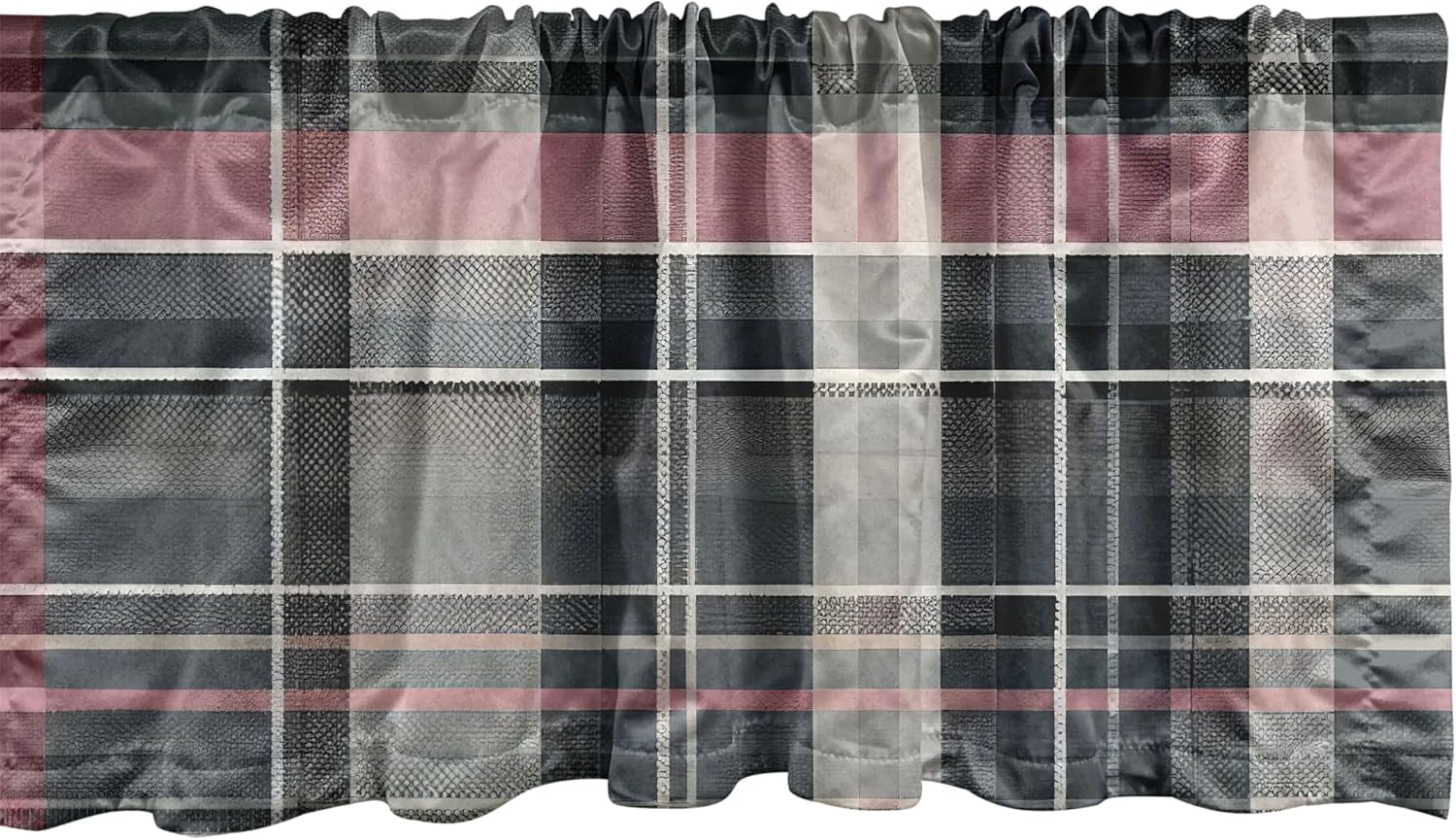 Buffalo Plaid Window Valance Pack of 2, Modern Tartan Design with ...