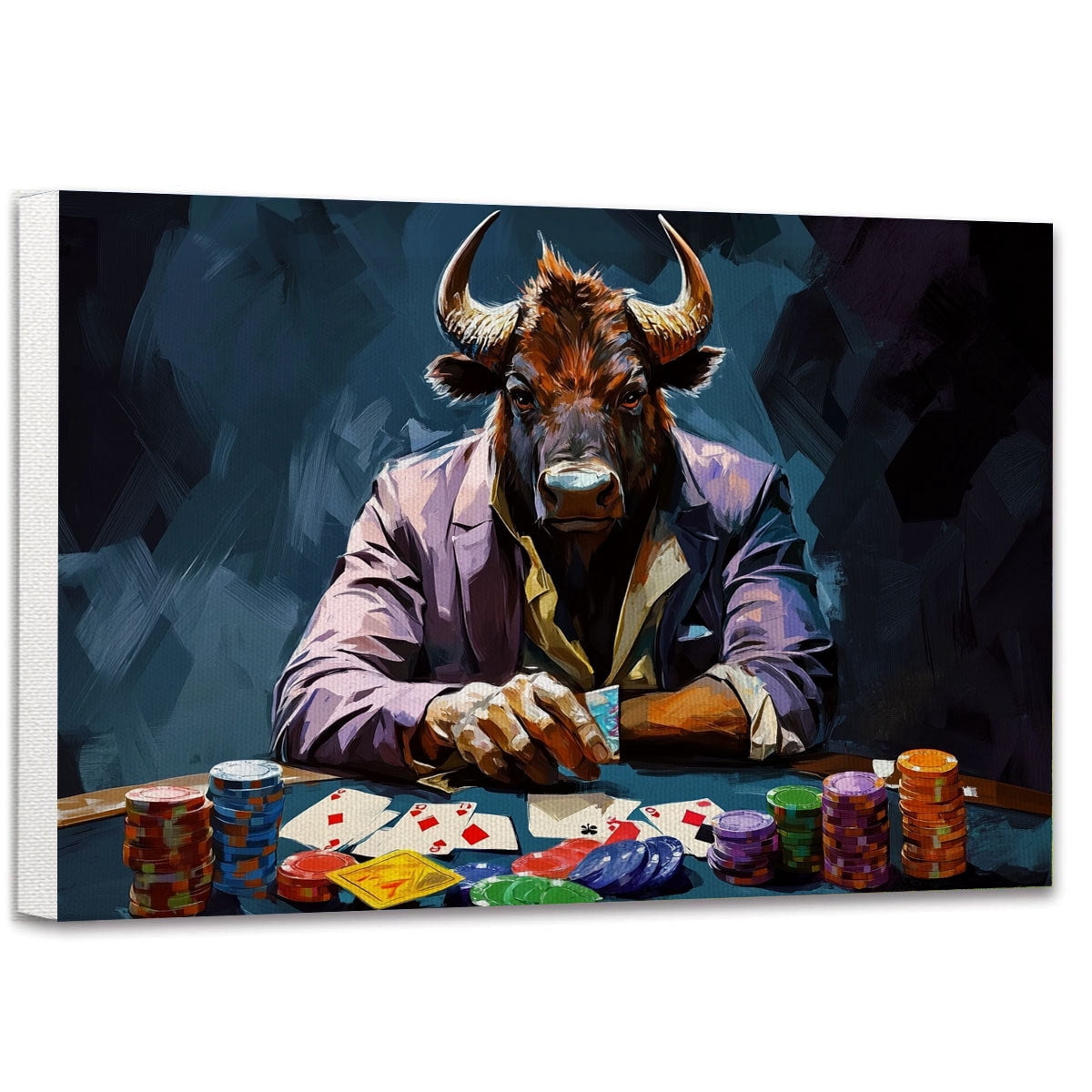 Buffalo Playing Poker Poster Wall Art Poster Wall Decor Aesthetic ...