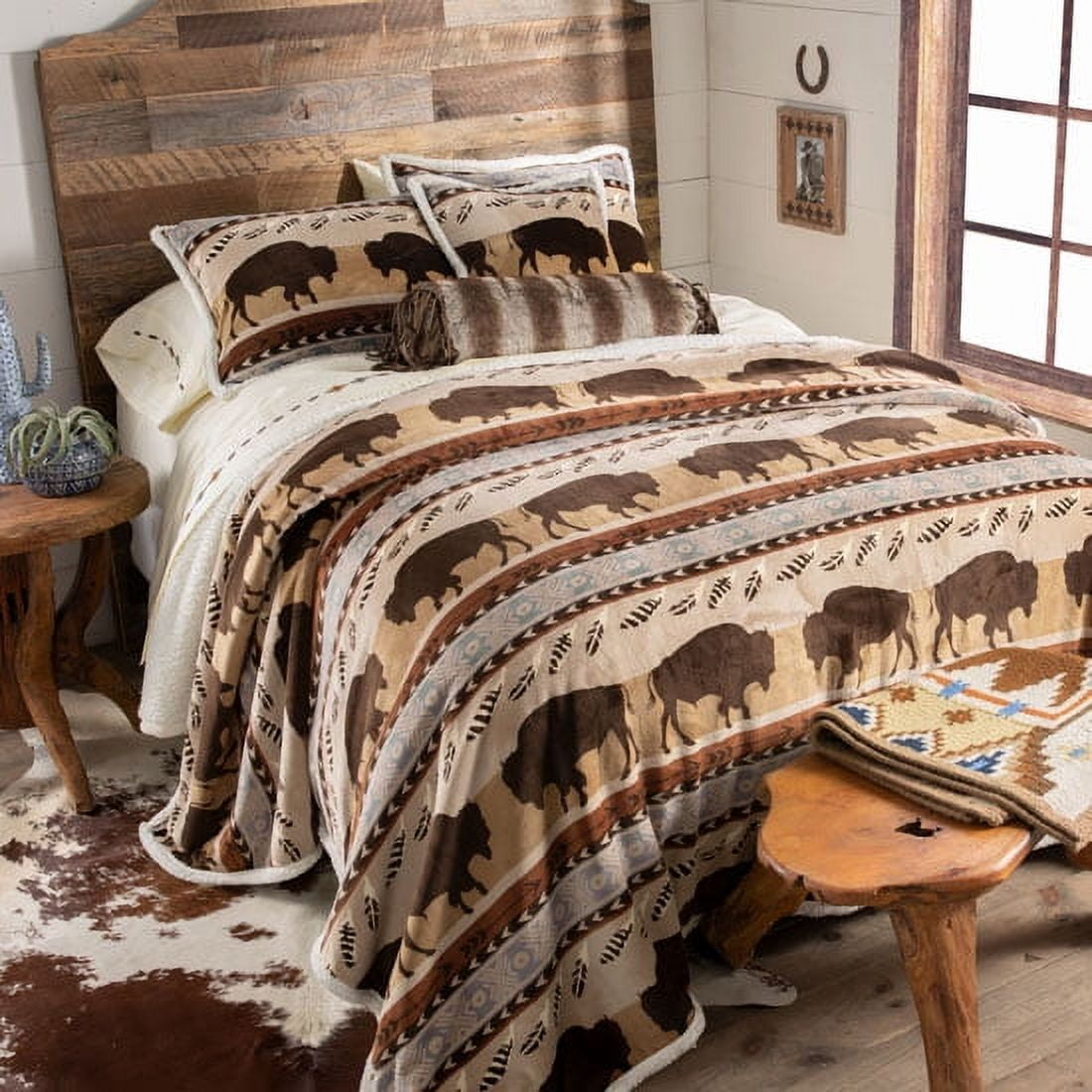 Buffalo Plush Sherpa Comforter Set by Wrangler - Walmart.com