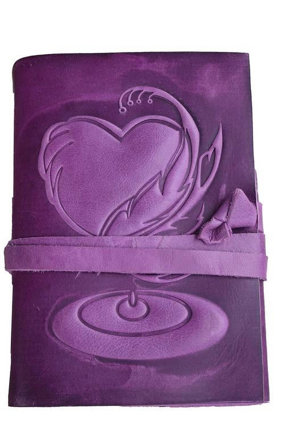 Buffalo Purple Leather Journal/Writing Notebook Diary/Bound Daily ...
