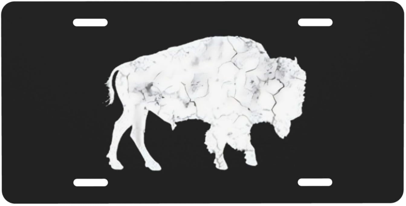 Buffalo Retro Bison Animal Lover- License Plate Aluminum Decorative ...