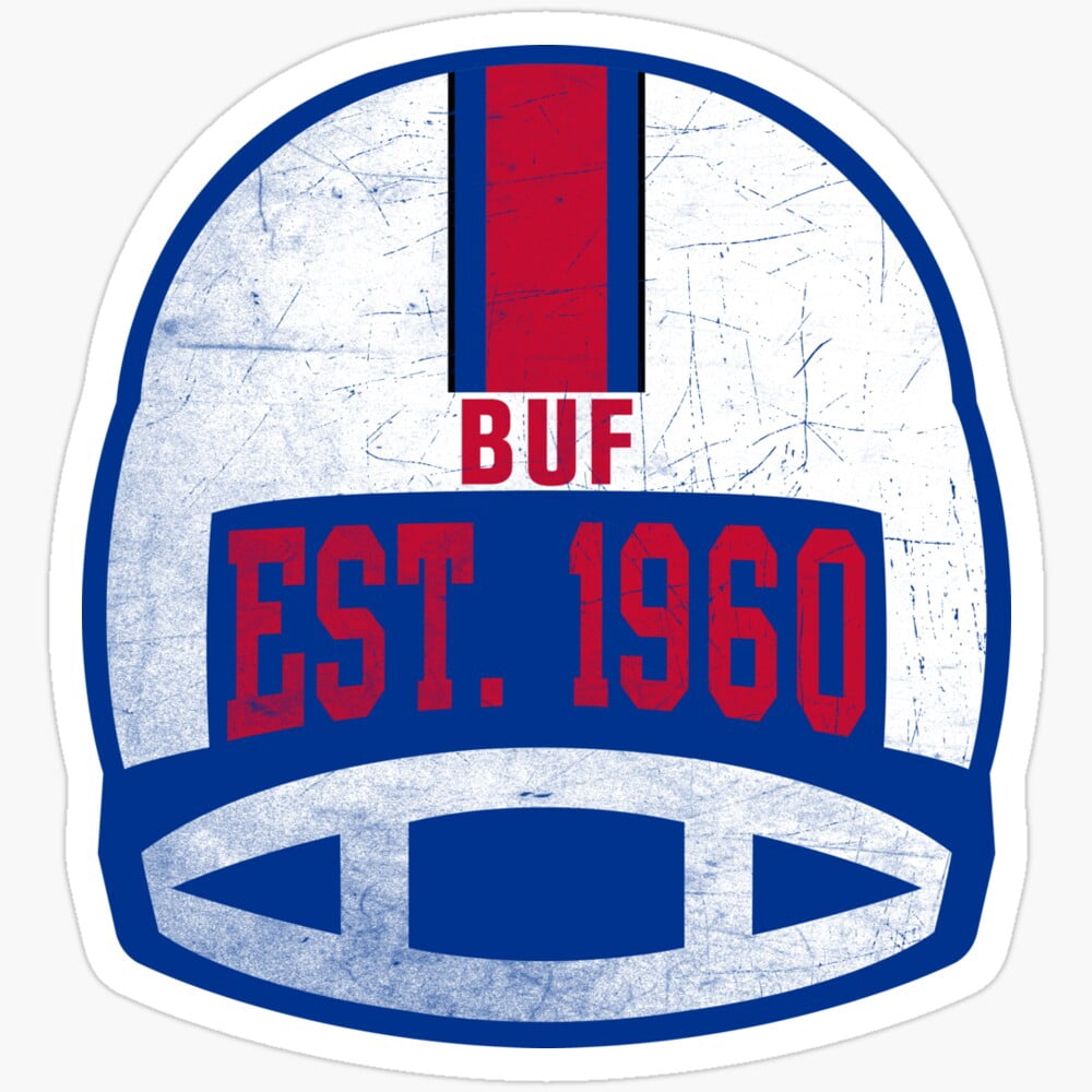 Buffalo Retro Throwback Football Helmet Sticker Phone Decal Water ...