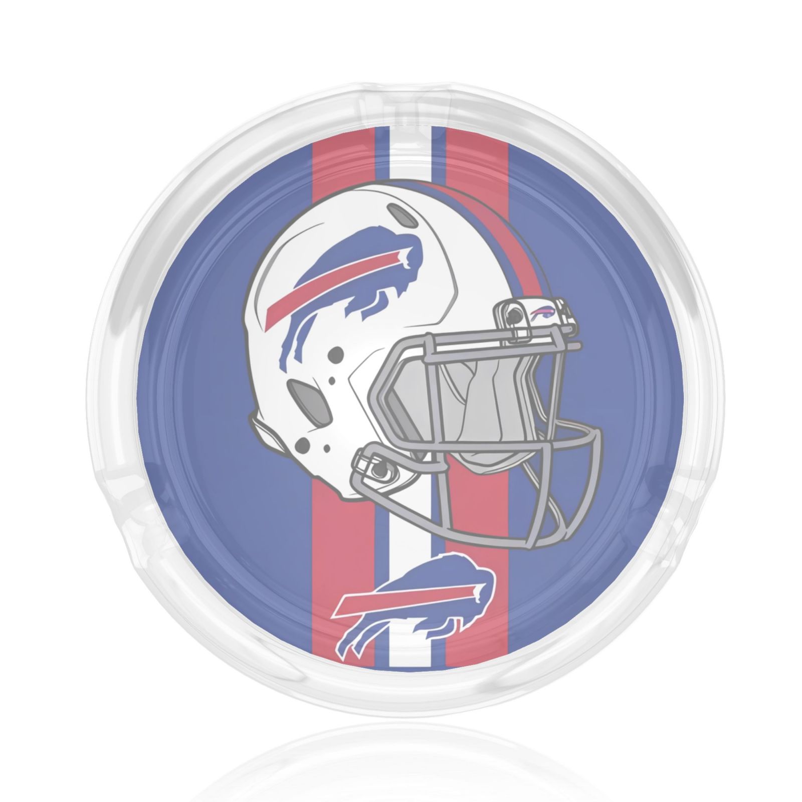 Buffalo Round Glass Ashtray, Portable Decorative Modern Ashtray ...